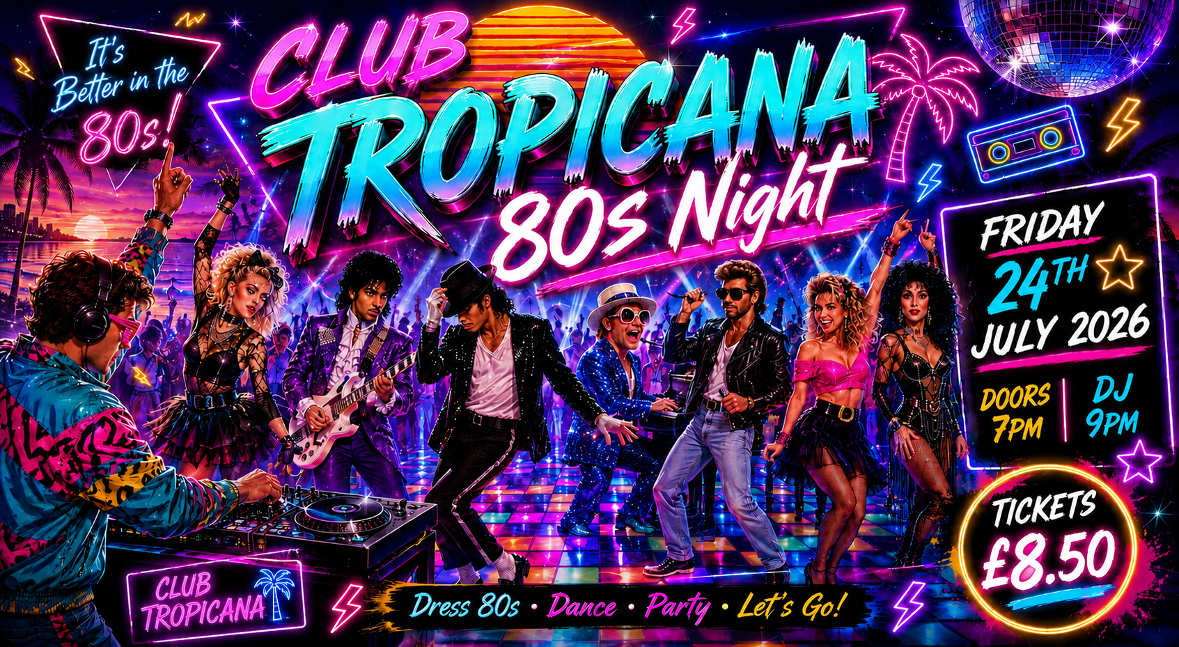 Club Tropicana 80s Night - Maggie Mae's Bar - Brighton